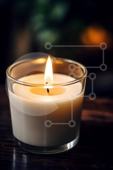 Lit Candle for Decorative Purposes stock photo | Creative Fabrica