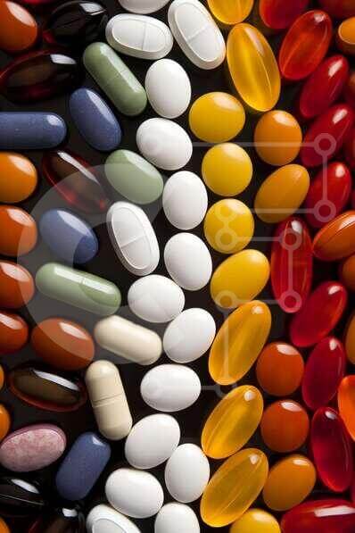 Colorful Pills and Capsules stock photo | Creative Fabrica