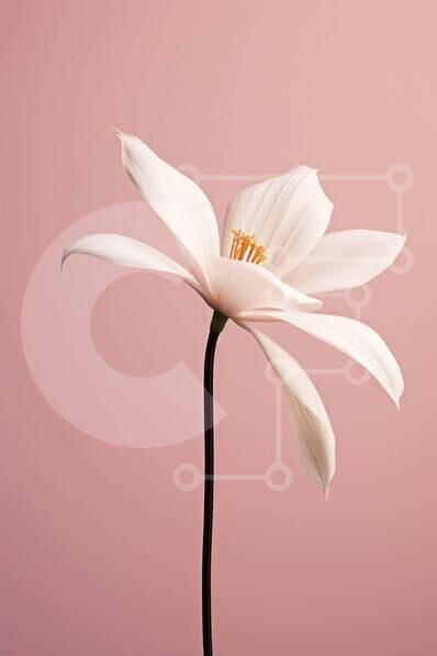 Beautiful Single White Flower for Decoration stock photo | Creative Fabrica