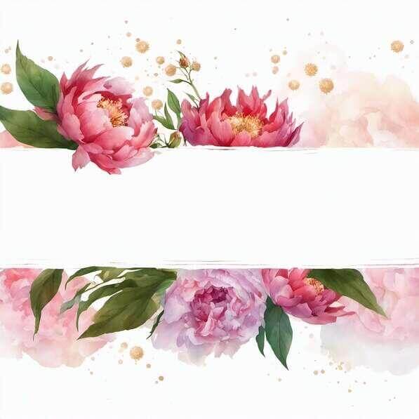 Download Watercolor Pink Peony Flowers Background Backgrounds Online ...