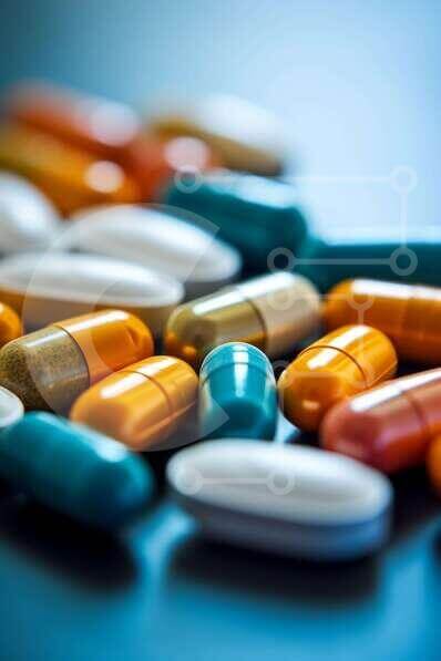 Colorful Pill Capsules - Medical Stock Photo stock photo | Creative Fabrica