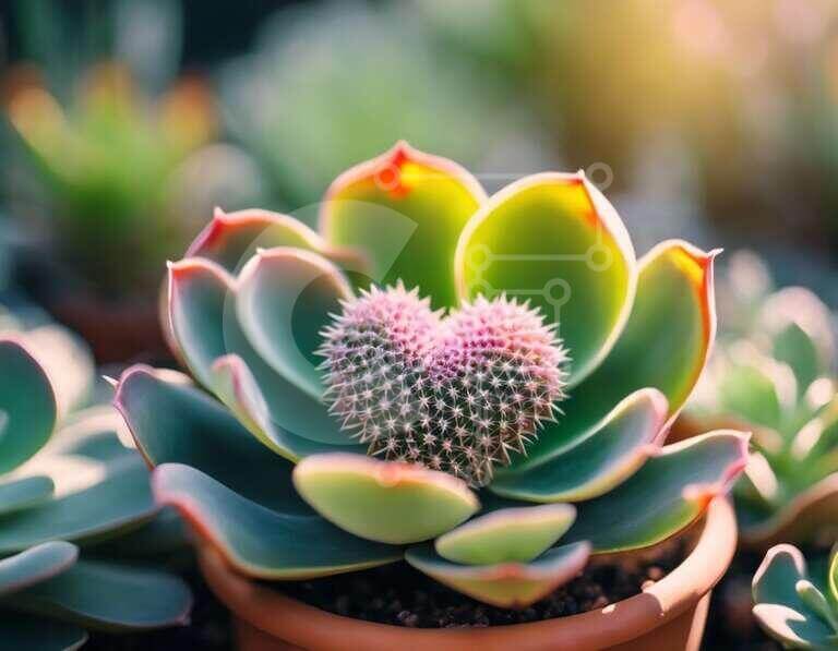 Heart-shaped Succulent Plants in Pots - Decoration for Your Garden ...