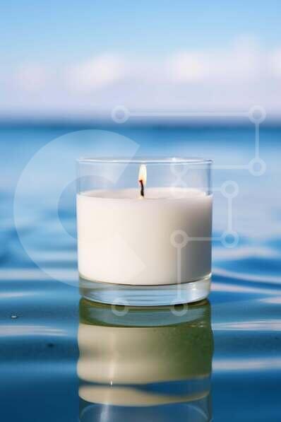 Candle on Water for Meditation and Relaxation stock photo | Creative ...