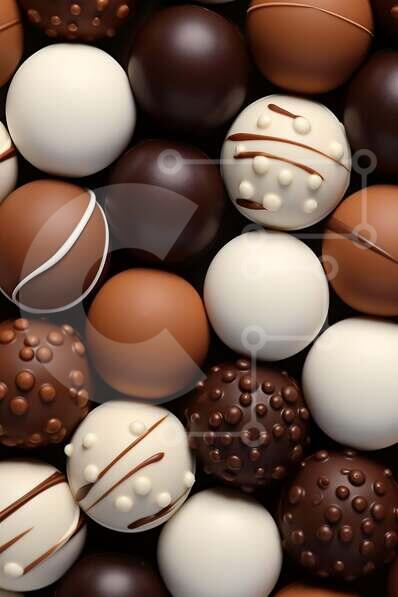 Colorful Chocolate Balls and Candy stock photo | Creative Fabrica