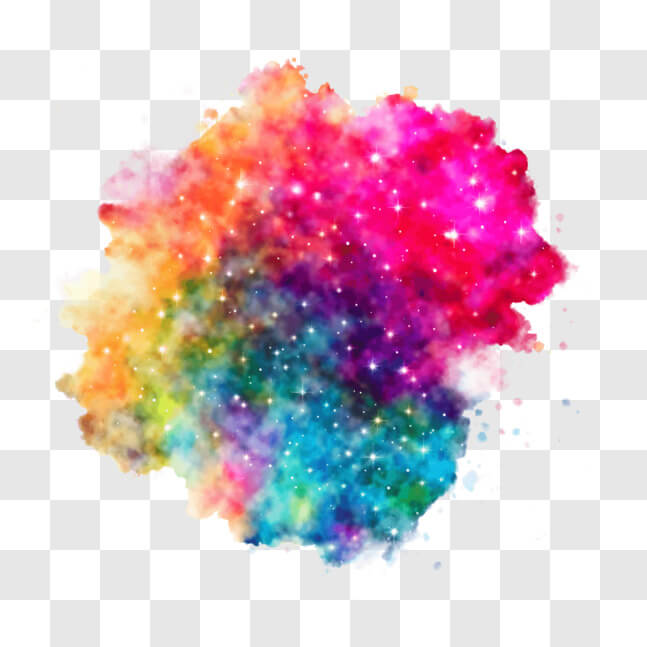 Download Abstract Colorful Paint Splotch on Black Background PNGs ...