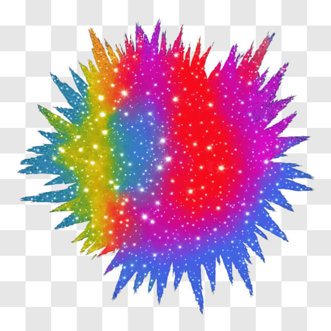 Download Colorful Starburst with Stars - Astronomy and Science PNGs ...