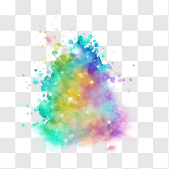Download Colorful Paint Splash with Stars and Sparkles Background PNGs ...
