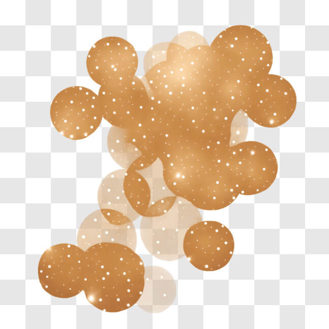 Download Group of Gold Glitter Bubbles on Black Background PNGs Online ...