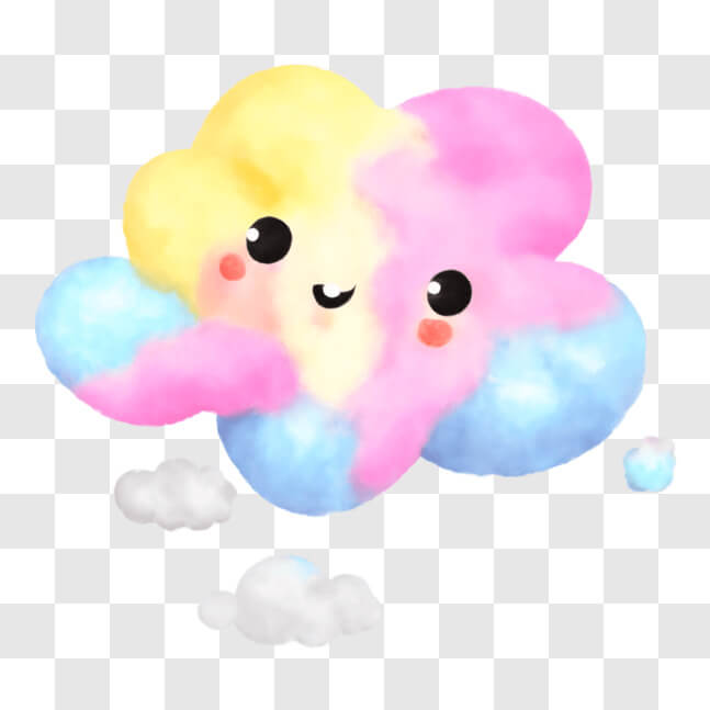 Download Colorful Cartoon Cloud Wallpaper PNGs Online - Creative Fabrica