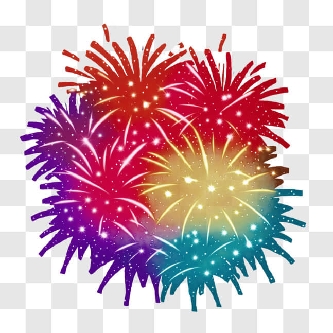 Download Vibrant Fireworks Celebration With Colors Of Red Blue Green