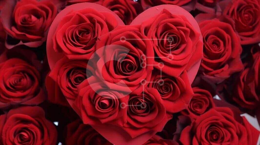 Romantic Heart-shaped Red Roses for Special Occasions stock photo ...