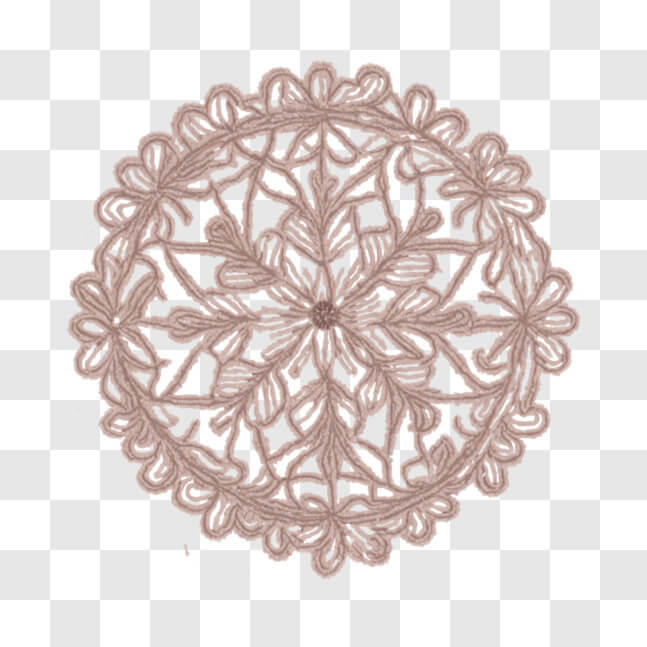 Download Pink Circular Doily Design for Decorative and Ornamental Use ...