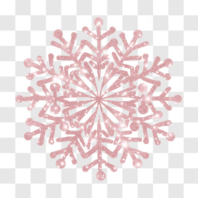 Download Pink Glitter Snowflake Decoration PNGs Online - Creative Fabrica