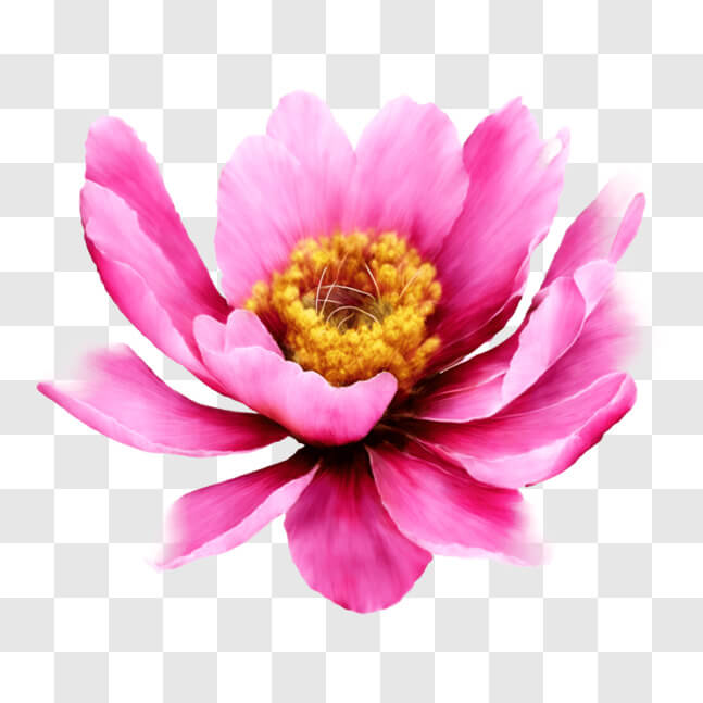 Download Single Pink Flower on Black Background PNGs Online - Creative ...