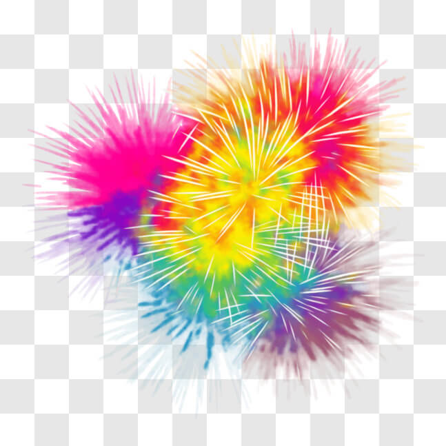 Download Colorful Fireworks Display in the Shape of an Upside-Down ...