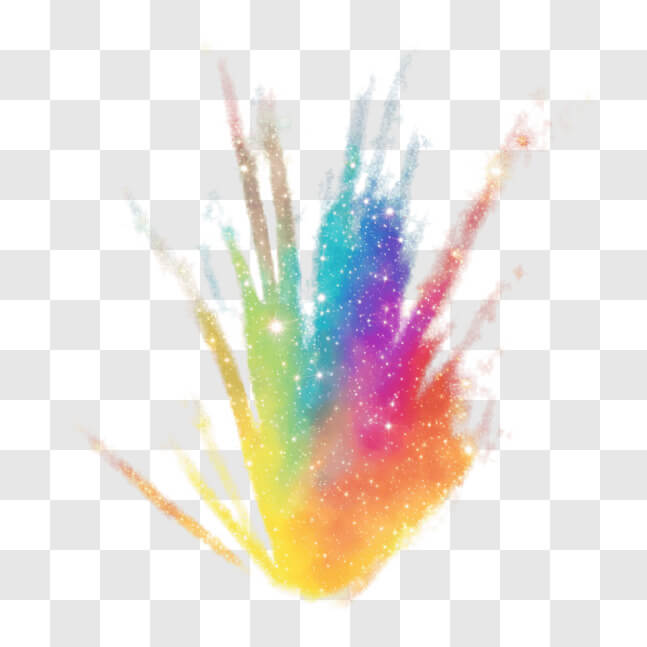 Download Rainbow Sparkler with Stars in the Background PNGs Online ...