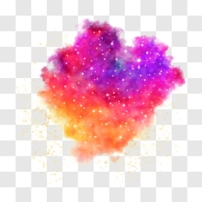 Download Colorful Watercolor Splash on Black Background with Stars and ...