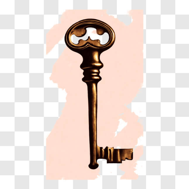 Download Golden Key on Pink Background PNGs Online - Creative Fabrica