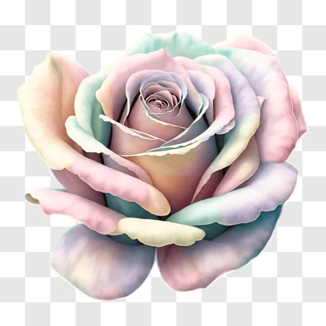 Baixe Rosa Pintada em Tons Pastel para Uso Decorativo PNGs - Creative ...