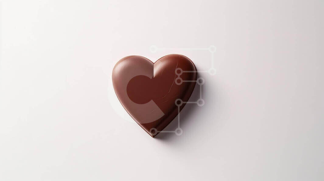 Celebrate Love with a Heart-shaped Chocolate Bar stock photo | Creative ...