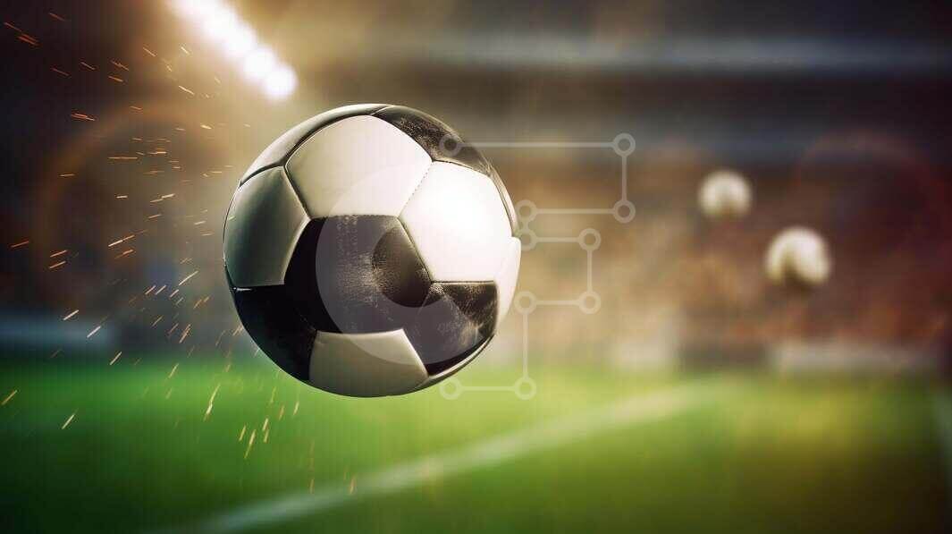 Fast-moving Soccer Ball in Action stock photo | Creative Fabrica