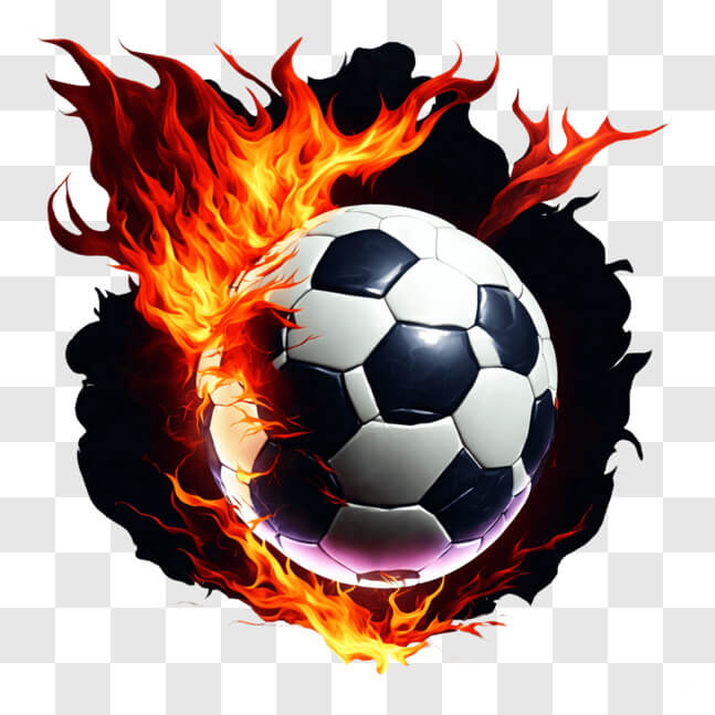 Download Flaming Soccer Ball - Promote Your Passion for Sports PNGs ...