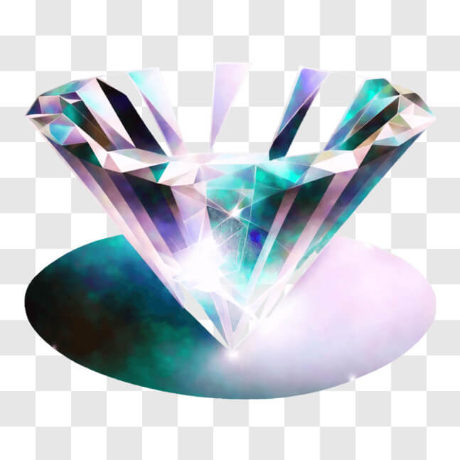 Download Colorful Floating Diamond on Black Background PNGs Online ...