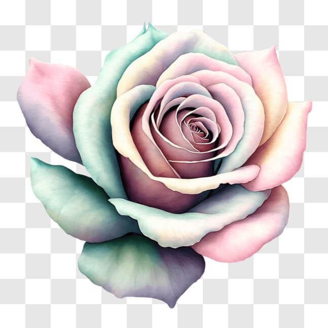 Download Realistic Pastel Rose on Black Background PNGs Online ...