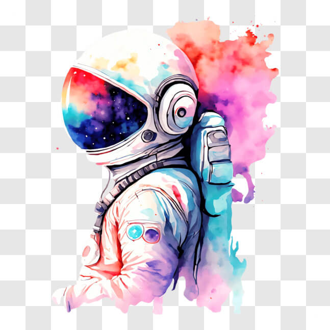 Download Colorful Astronaut in Space Suit PNGs Online - Creative Fabrica