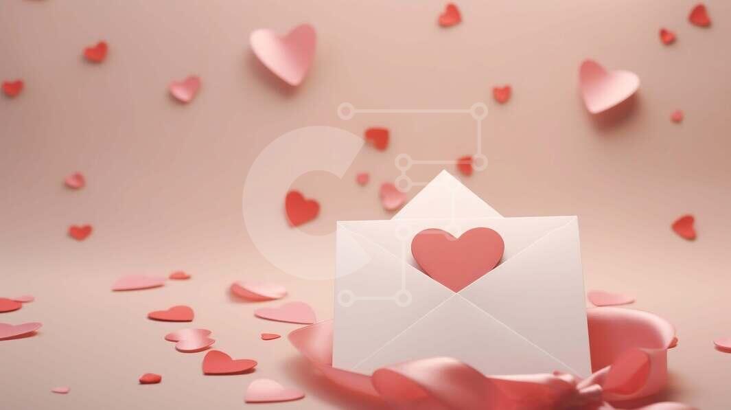Romantic Heart-shaped Envelope for Valentine's Day and Special ...