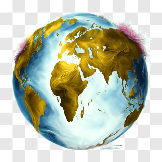 Download Feather-covered Globe with Decorative Elements PNGs Online ...
