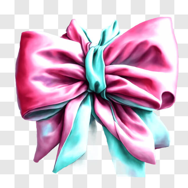 Download Pink and Teal Bow for Decorations and Gifts PNGs Online ...