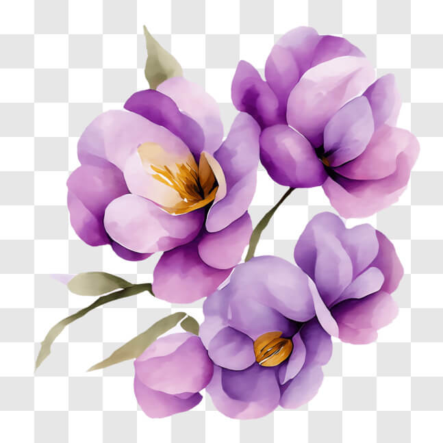Download Spring Blooming Purple Flowers on Black Background PNGs Online ...