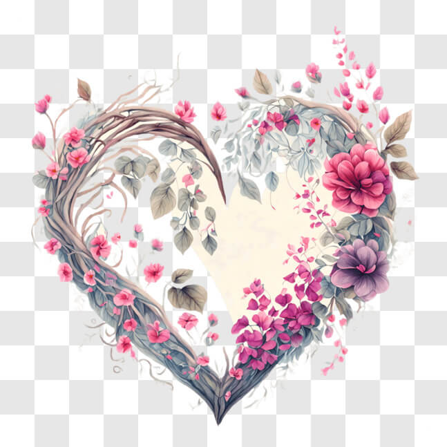 Download Heart-shaped Flower Arrangement - Symbolize Love and Sentiment ...