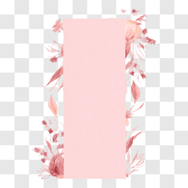 Download Pink Floral Frame Invitation Card or Poster Design PNGs Online ...