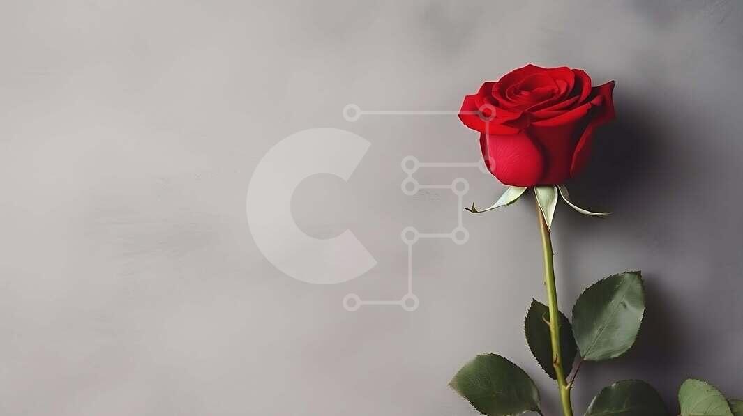 Symbolize Love and Romance with a Single Red Rose stock photo ...