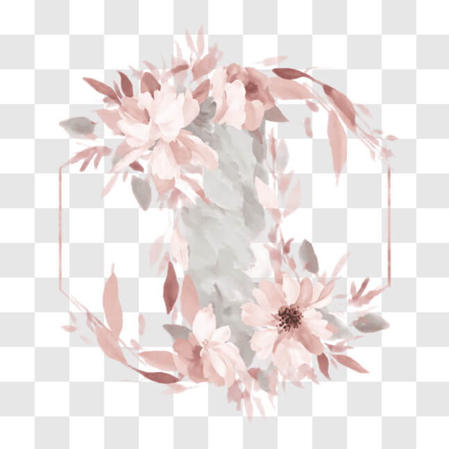 Download Pink Floral Design with Letter L PNGs Online - Creative Fabrica