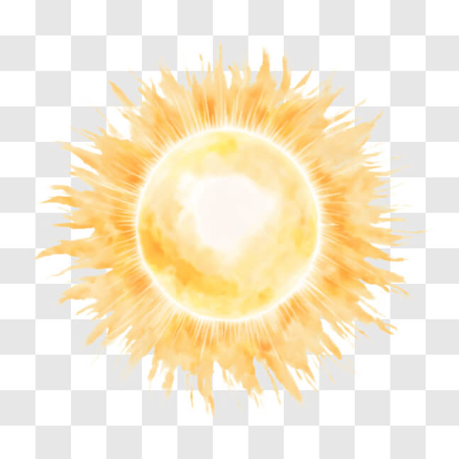 Download Abstract Illustration of Bursting Sun PNGs Online - Creative ...