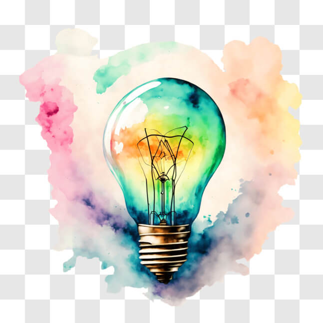Download Abstract Watercolor Light Bulb PNGs Online - Creative Fabrica