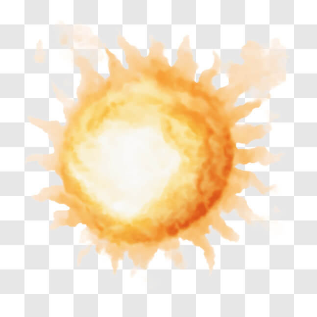 Download Bright Orange Sun - Exploding Star PNGs Online - Creative Fabrica
