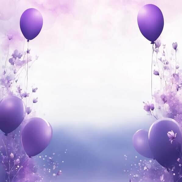 Descarga Fondo Morado con Globos y Flores Fondos En Línea - Creative ...