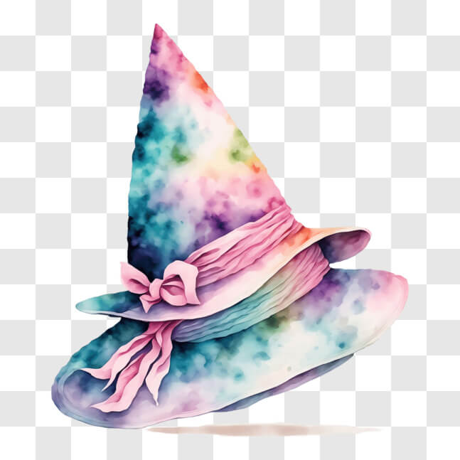 Download Colorful Witch's Hat on Black Background PNGs Online ...