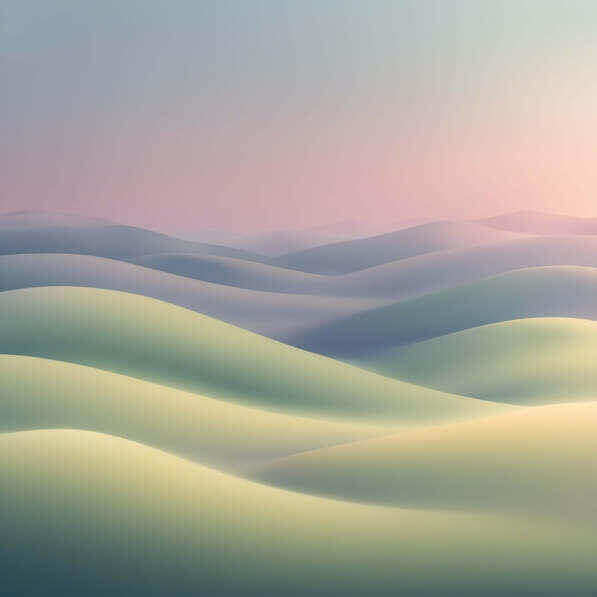 Download Abstract Landscape with Green, Pink, and Yellow Hills ...