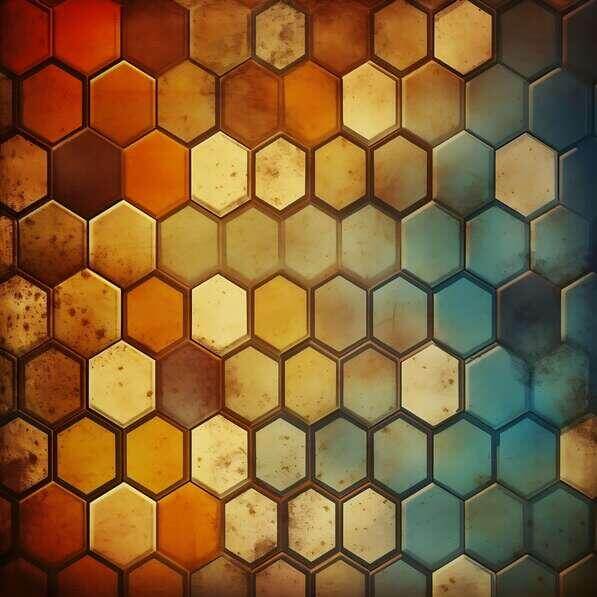 Download Grungy Background with Colorful Hexagonal Tiles Backgrounds ...