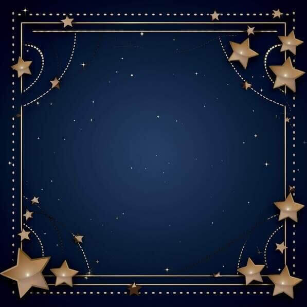 Download Gold Frame with Stars on Dark Blue Background Backgrounds ...