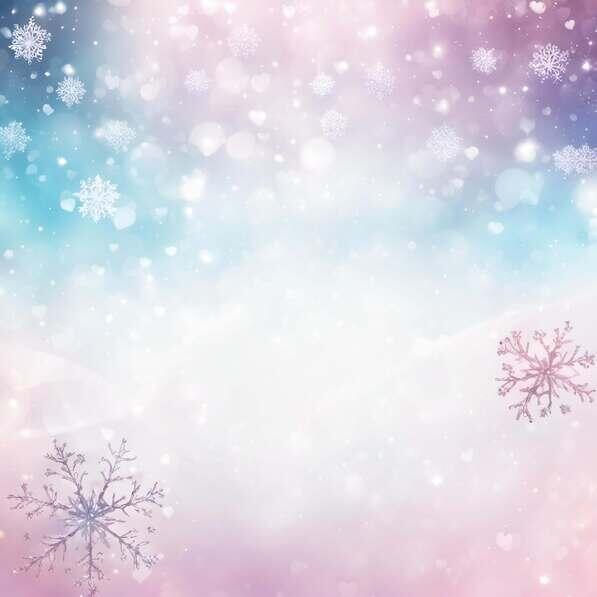 Download Winter Background with Snowflakes in Pink, Blue, and White ...