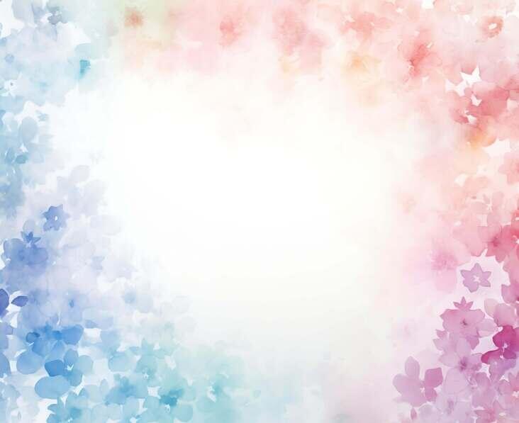 Descarga Fondo de acuarela abstracto con flores rosas, azules y blancas ...