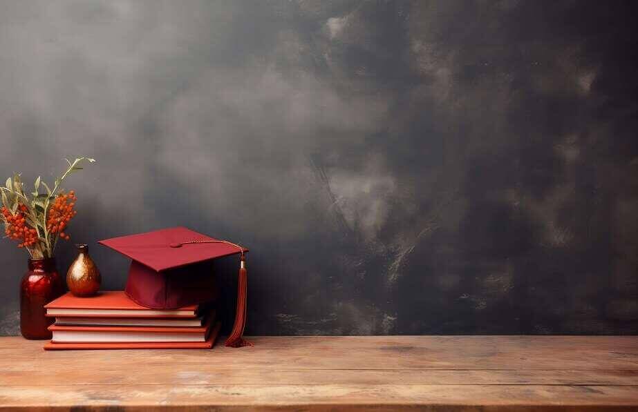 Download Stack of Graduation Books with Flower Arrangement on ...