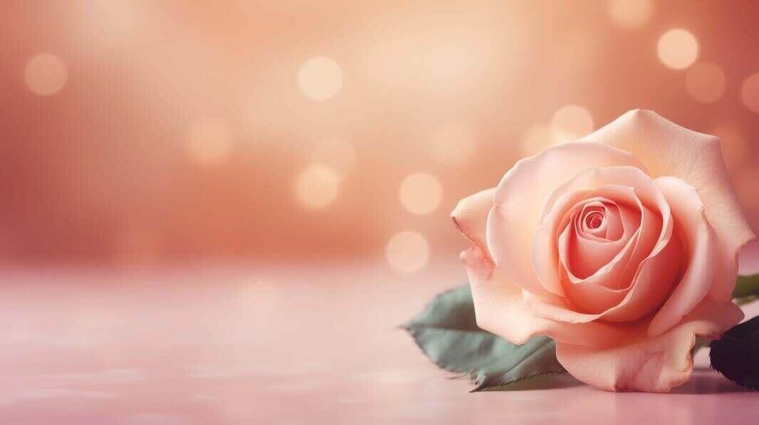 Download Single Pink Rose with Bokeh Background Backgrounds Online ...