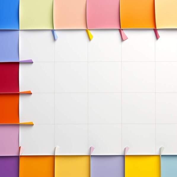 Descarga Colorida Collage de Notas Post-it y Papel de Colores Fondos En ...